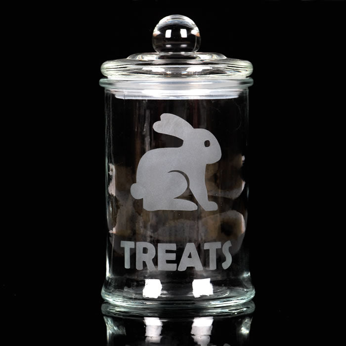 Glass Bunny Treat Jar w Herbs – The Bunny Bazaar
